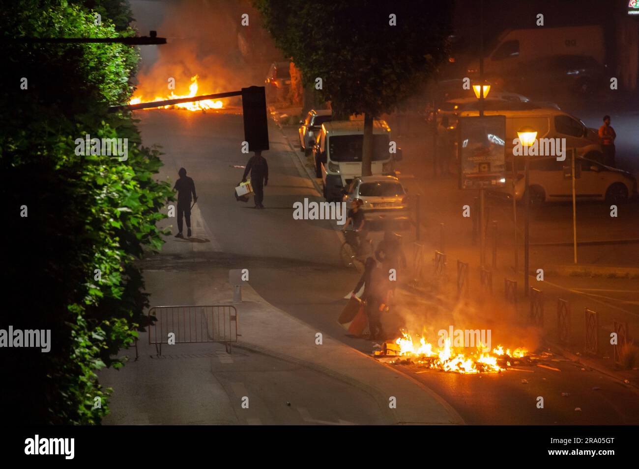 Ile de France Montreuil second night of riot following the death of ...