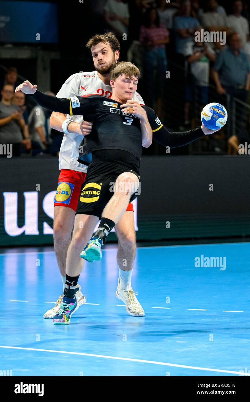 Berlin, Germany. 29th June, 2023. Handball: World Cup, U-21, final round, quarterfinal, Germany ...