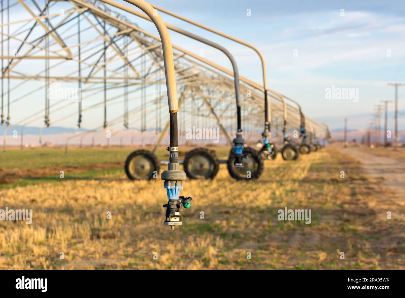 A center-pivot irrigation system in Southern California's Antelope ...