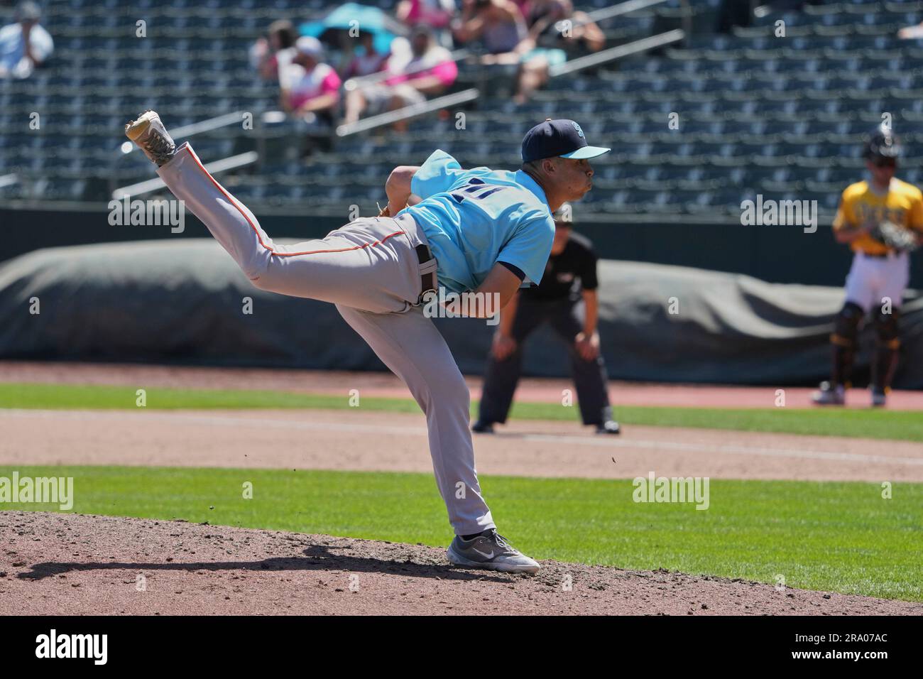 Salt Lake UT, USA. 25th June, 2023. Sugar Land pitcher Jimmy Endersby ...
