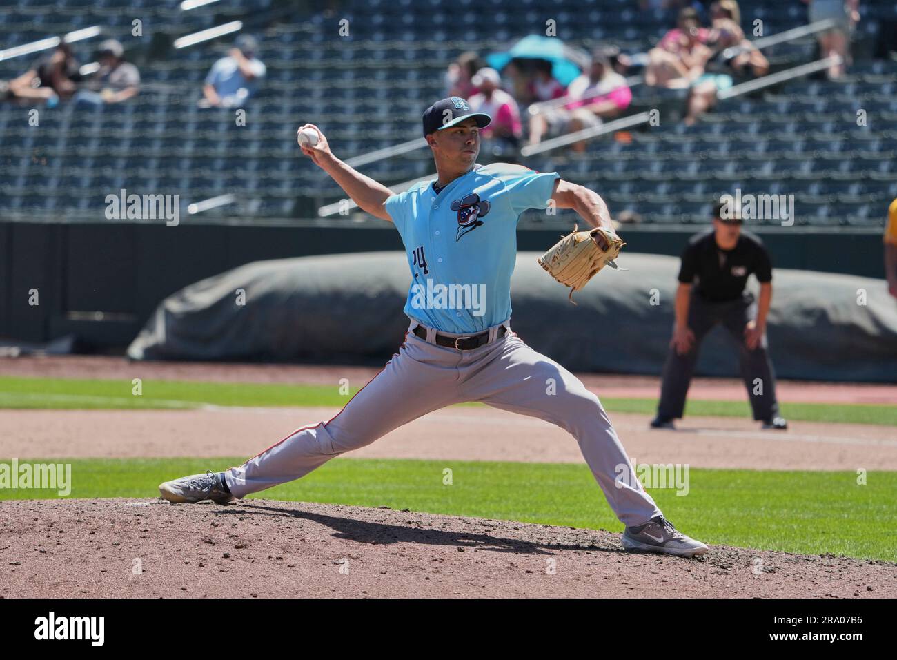 Salt Lake UT, USA. 25th June, 2023. Sugar Land pitcher Jimmy Endersby ...