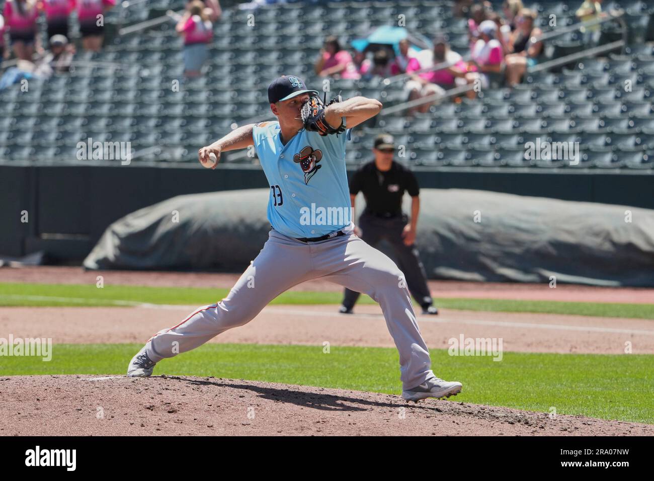 Salt Lake UT, USA. 25th June, 2023. Sugar Land pitcher Austin Hansen ...
