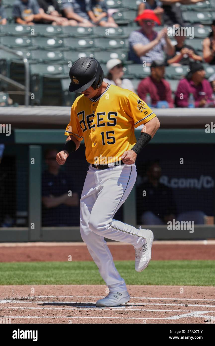 Salt Lake UT, USA. 25th June, 2023. Salt Lake designated hitter Jack ...