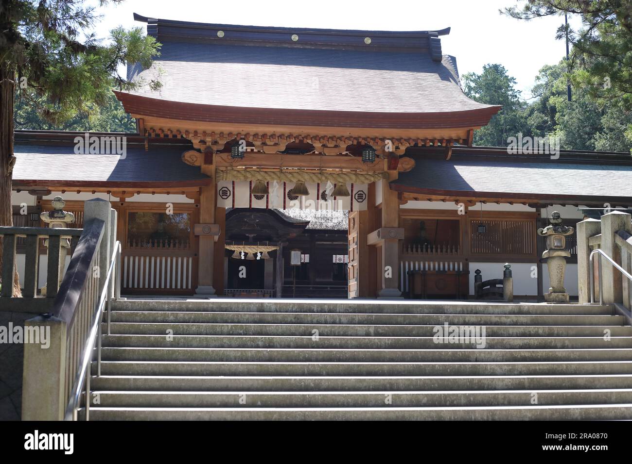Oyamazumi Shrine, located on the island of Omishima (Ehime prefecture ...