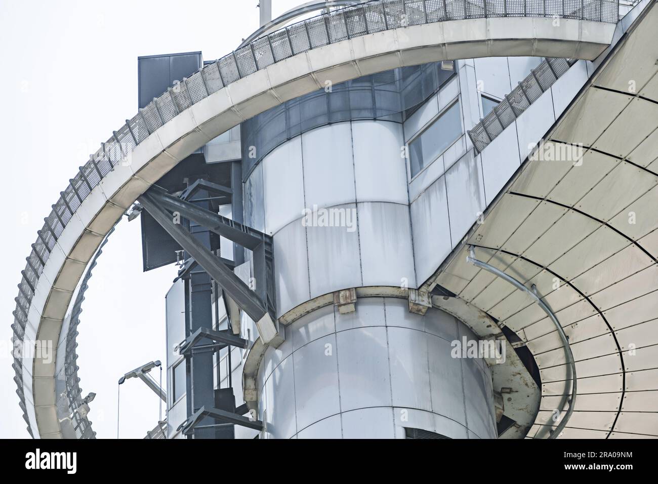 Circular metallic structure of the Moncloa lighthouse in the city of ...