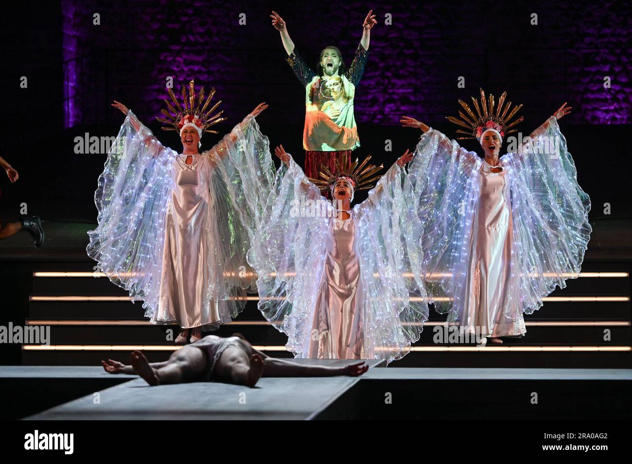 Bad Hersfeld, Germany. 29th June, 2023. Singers and actors Andreas ...