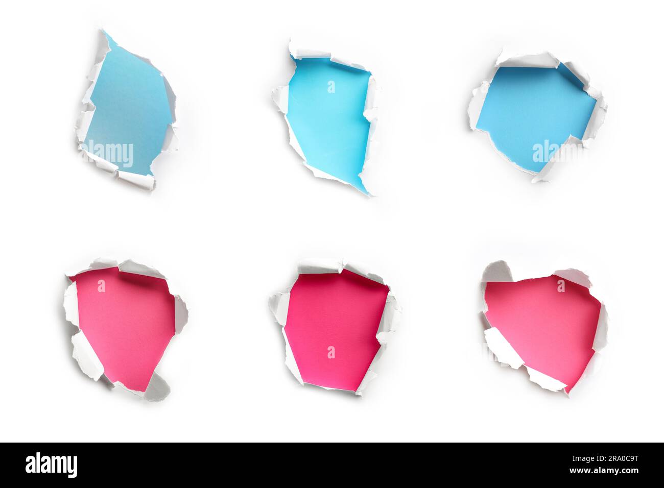 Paper background pink rip Cut Out Stock Images & Pictures - Alamy