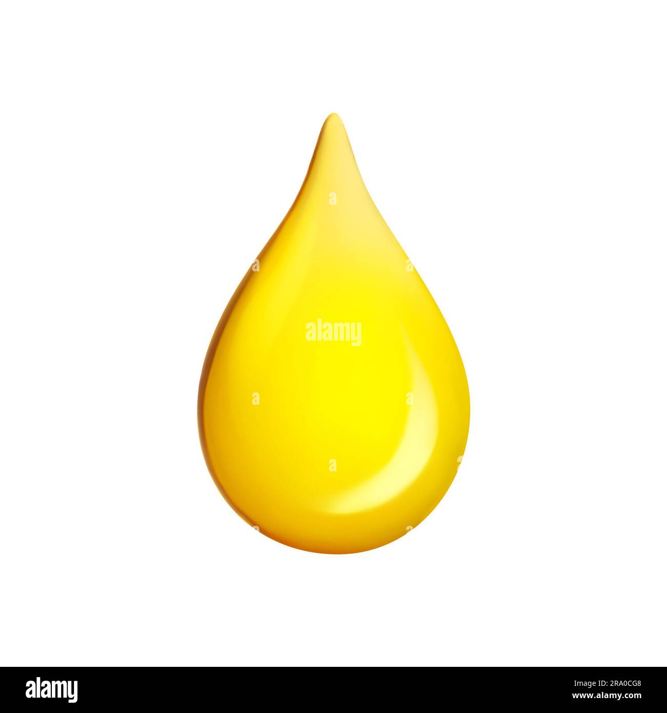 Golden vegetable oil drop on white background Stock Photo - Alamy