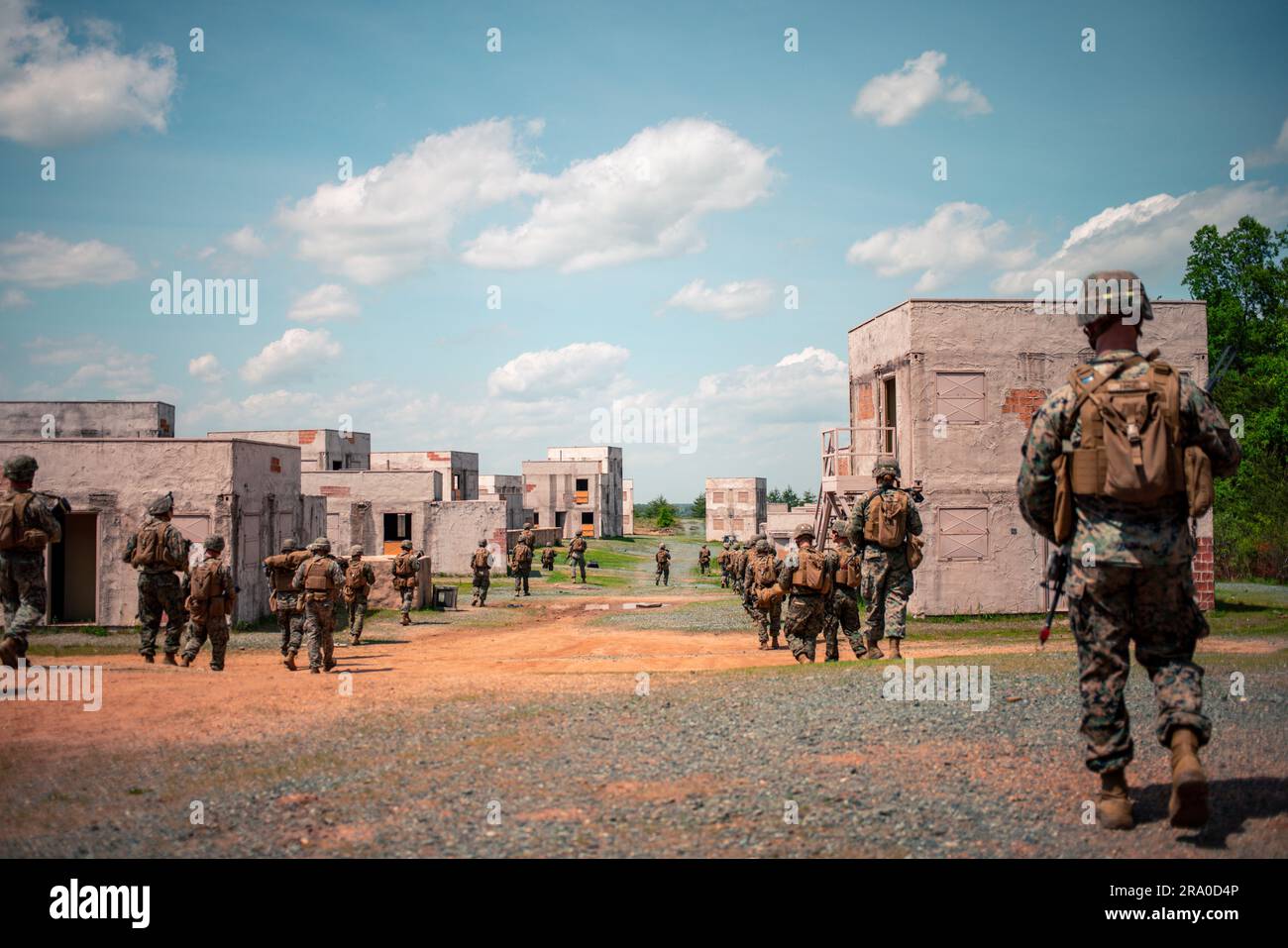 U.S. Marines patrol during the Warrant Officer Basic Course (WOBC) 1-23 ...