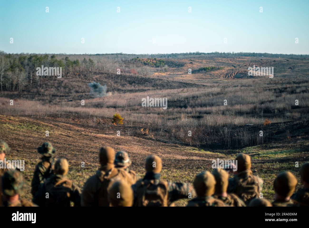 U.S. Marines participate in a crew served weapons range during the ...