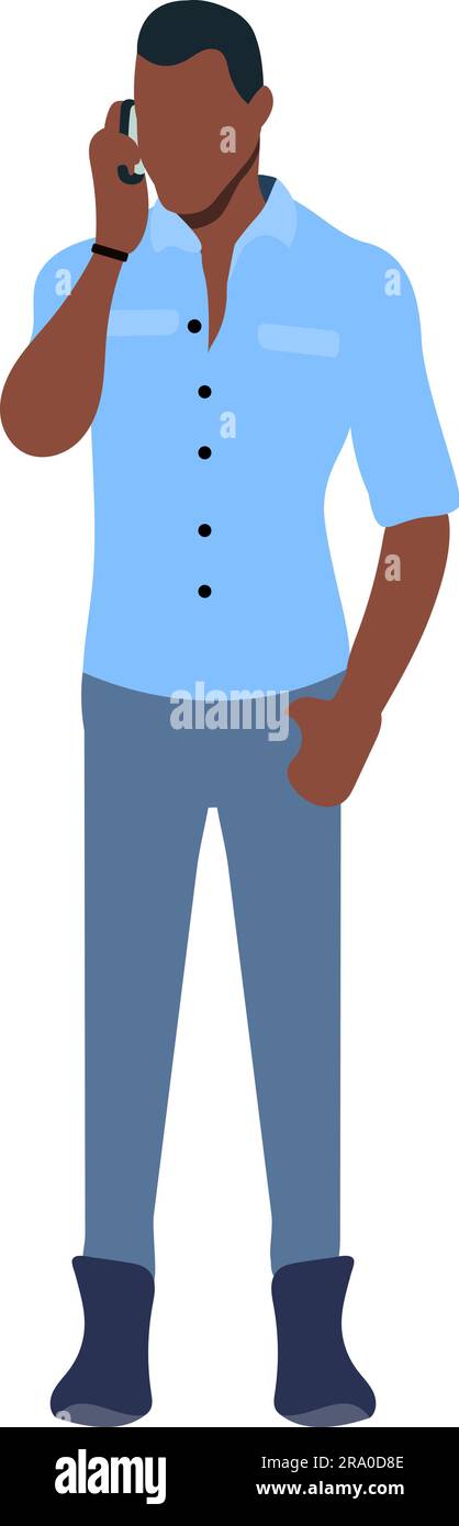 Man on telephone cartoon Stock Vector Images - Alamy
