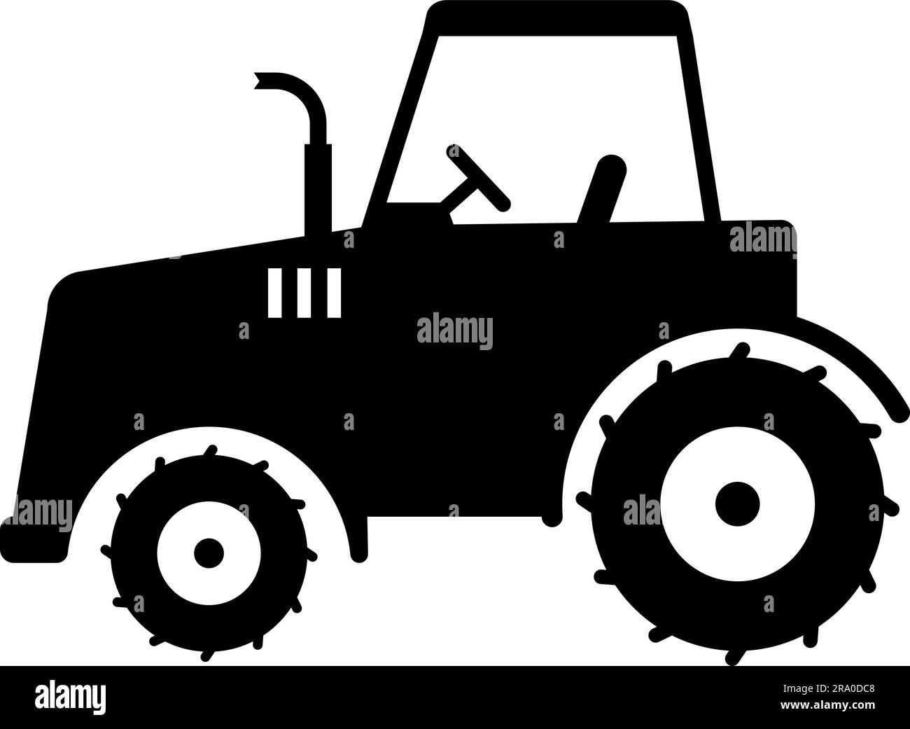 Tractor logo icon vector.Silhouette tractor farming machine Stock ...