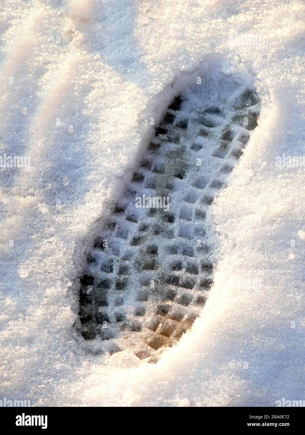 Shoe profile in the snow, show profile, winter boot profile Stock Photo ...