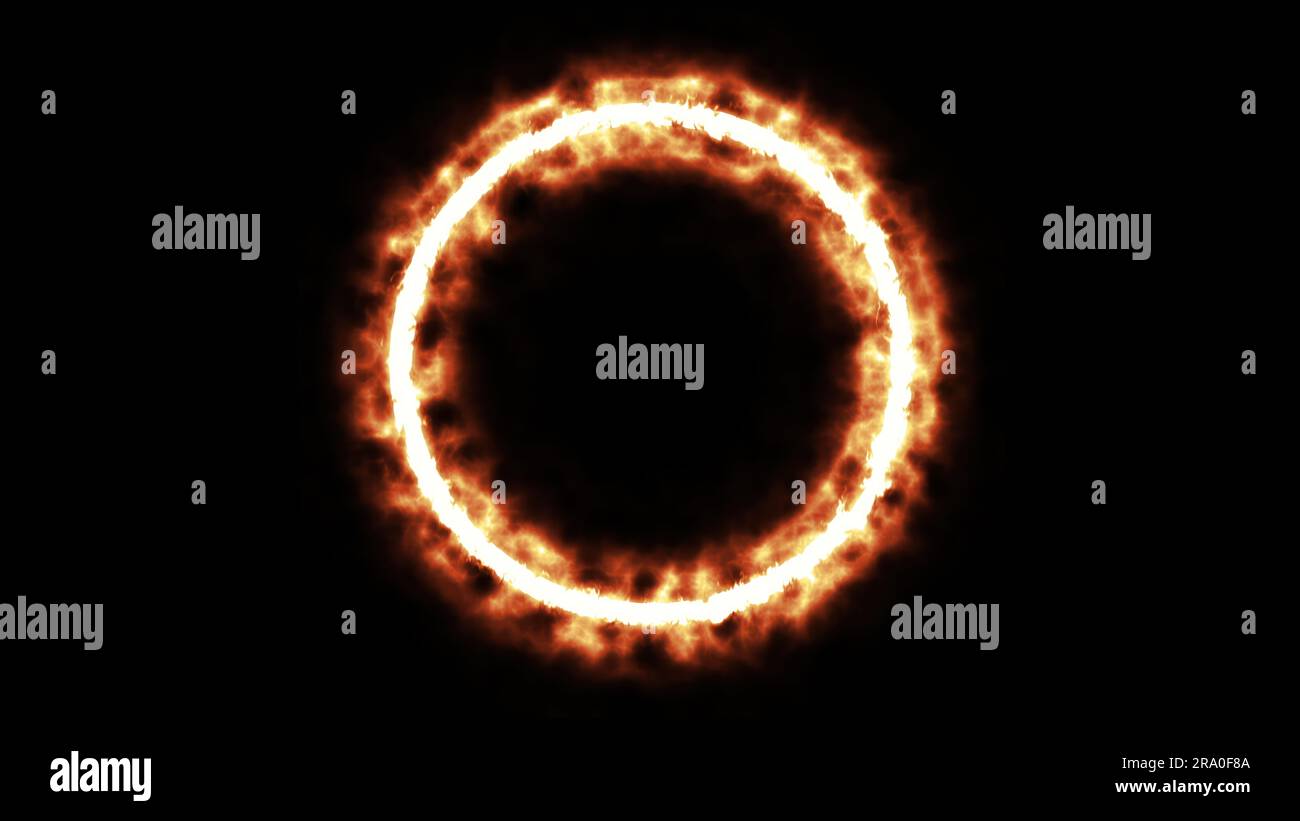 Abstract circle fire. Computer generated 3d render Stock Photo - Alamy