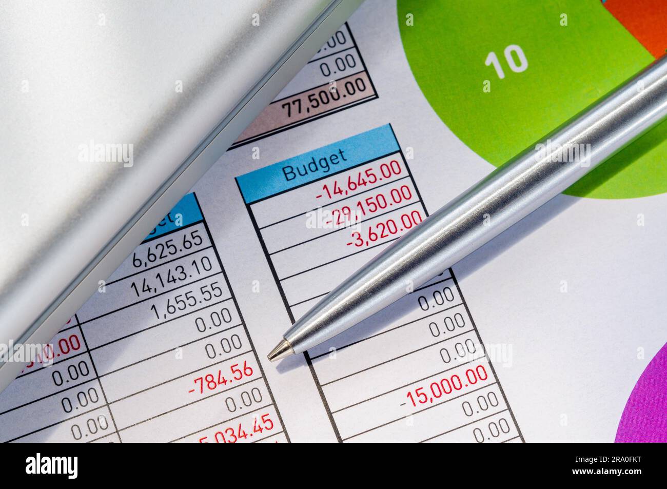 Accounting form with pen, in the businessman's office Stock Photo - Alamy