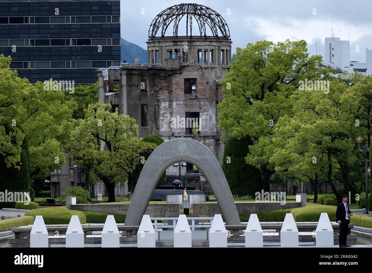 FILE - The Cenotaph for the Victims of the Atomic Bomb and the The ...