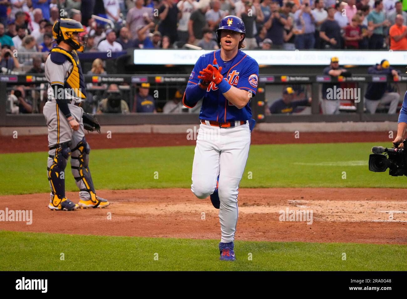 FLUSHING, NY - JUNE 29: New York Mets Third Basaman Brett Baty (22 ...