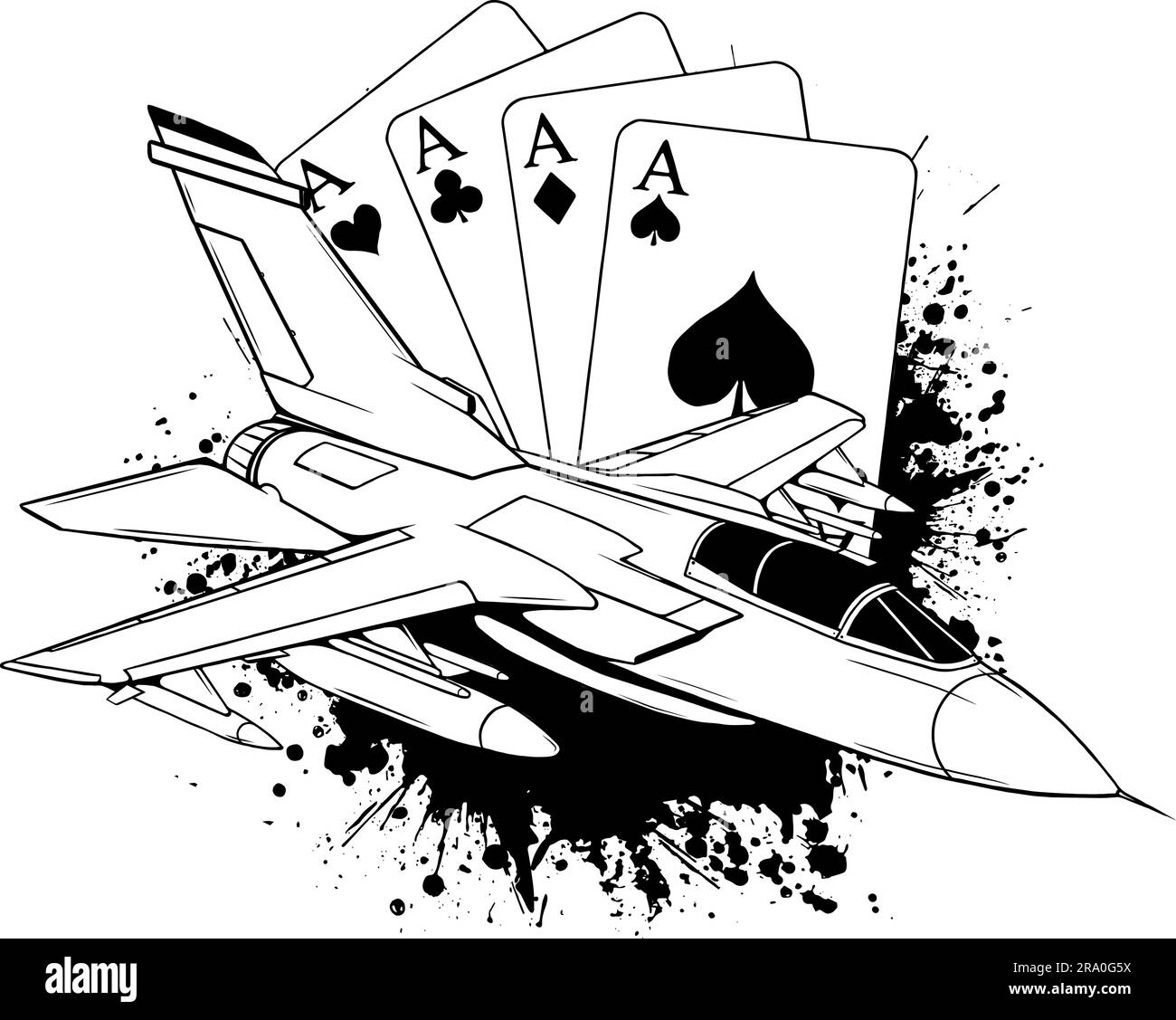 outline of jet fighter vector illustration design Stock Vector Image ...