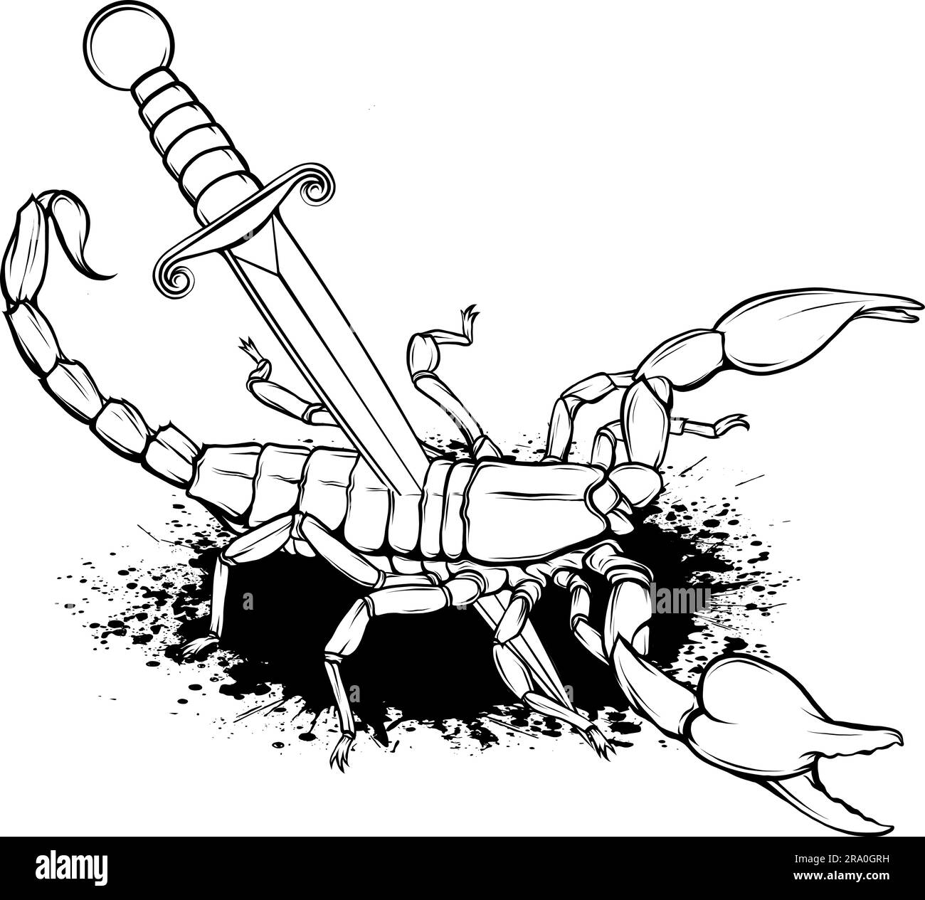 vector illustration of scorpion outline graphic design Stock Vector ...