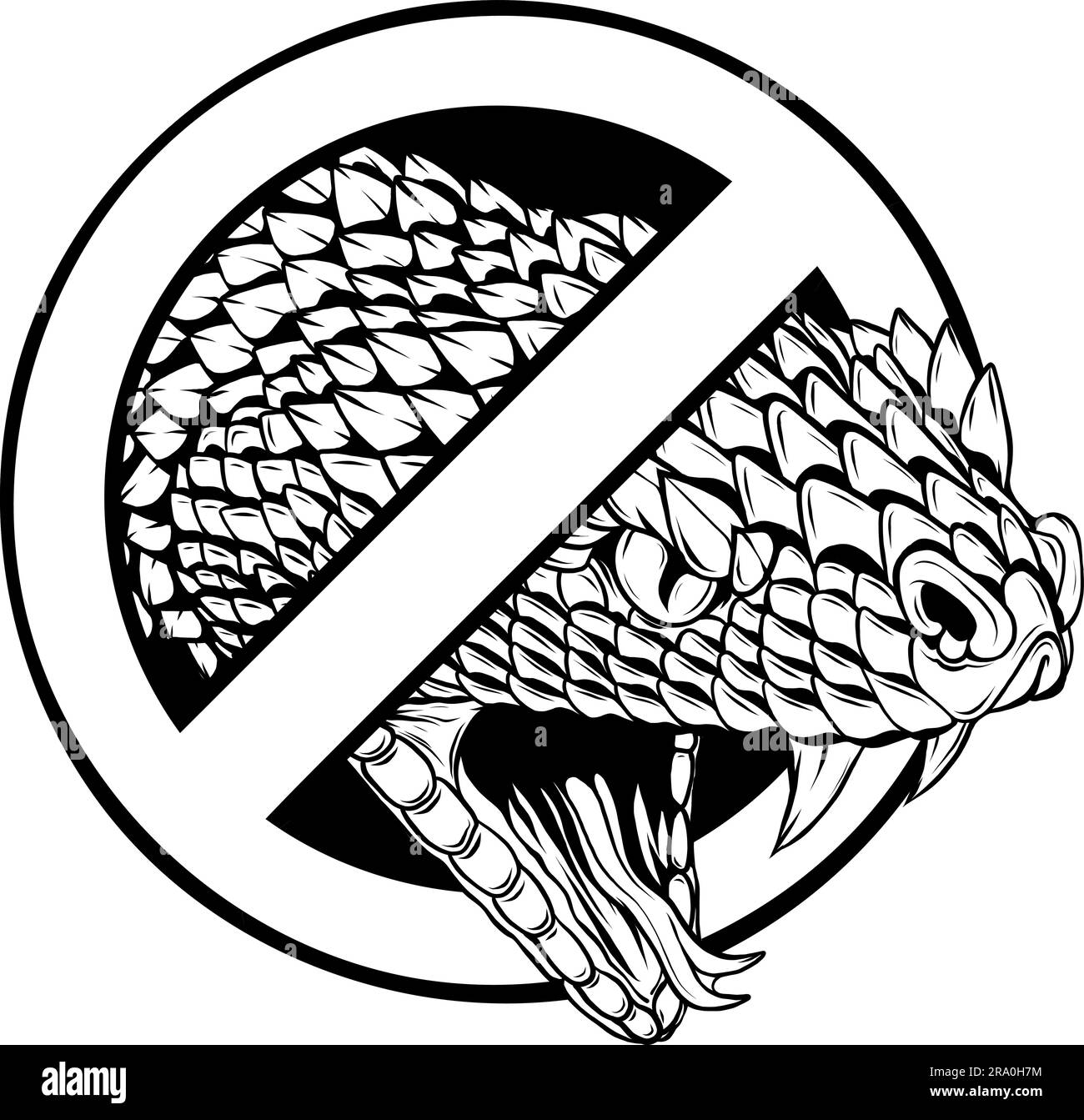 snake head outline in black and white Stock Vector Image & Art - Alamy
