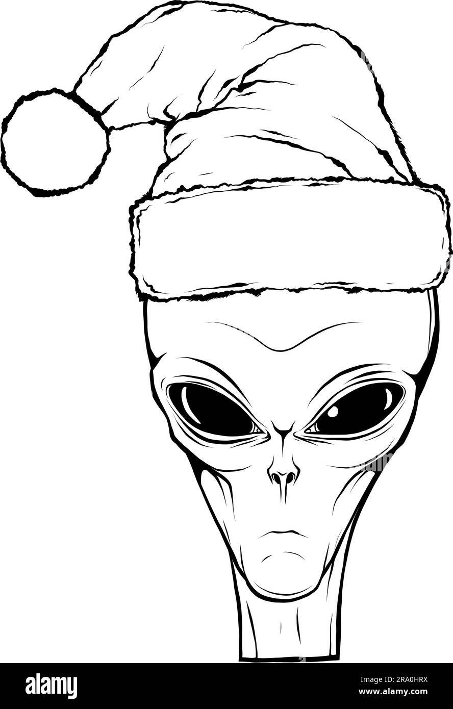 Vector outline alien head vector illustration design Stock Vector Image ...