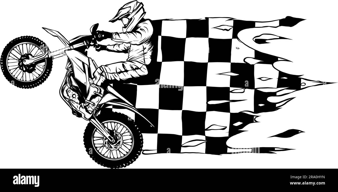 Motocross Clipart Black And White