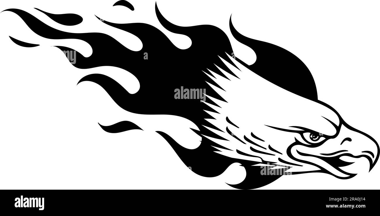 Eagle head in outline style. vector illustration Stock Vector Image ...