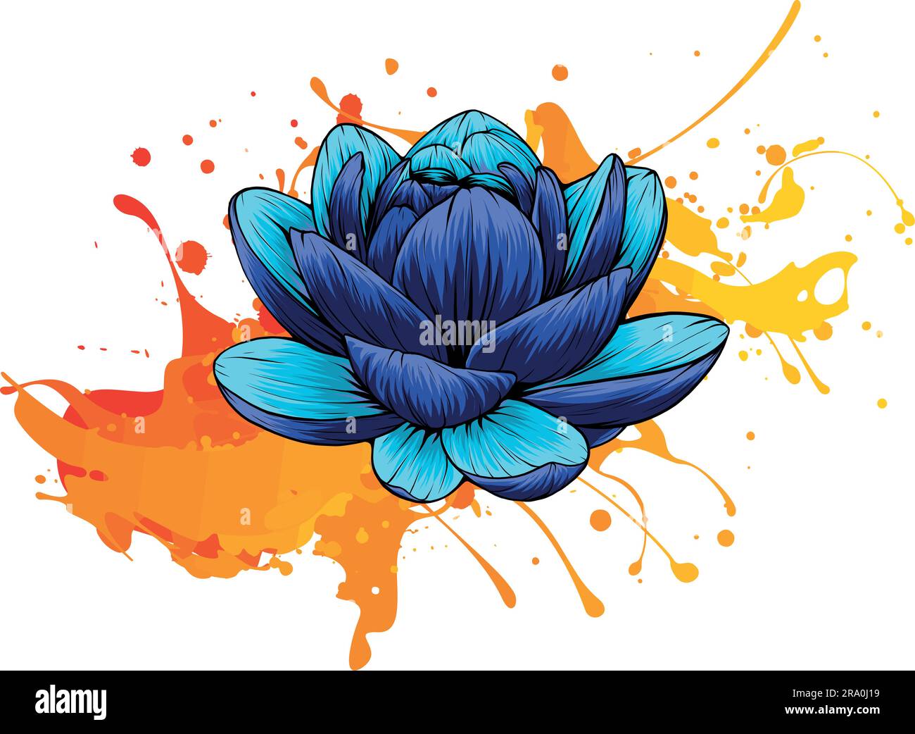 Spring colored Lotus Flower Vector illustration design Stock Vector ...