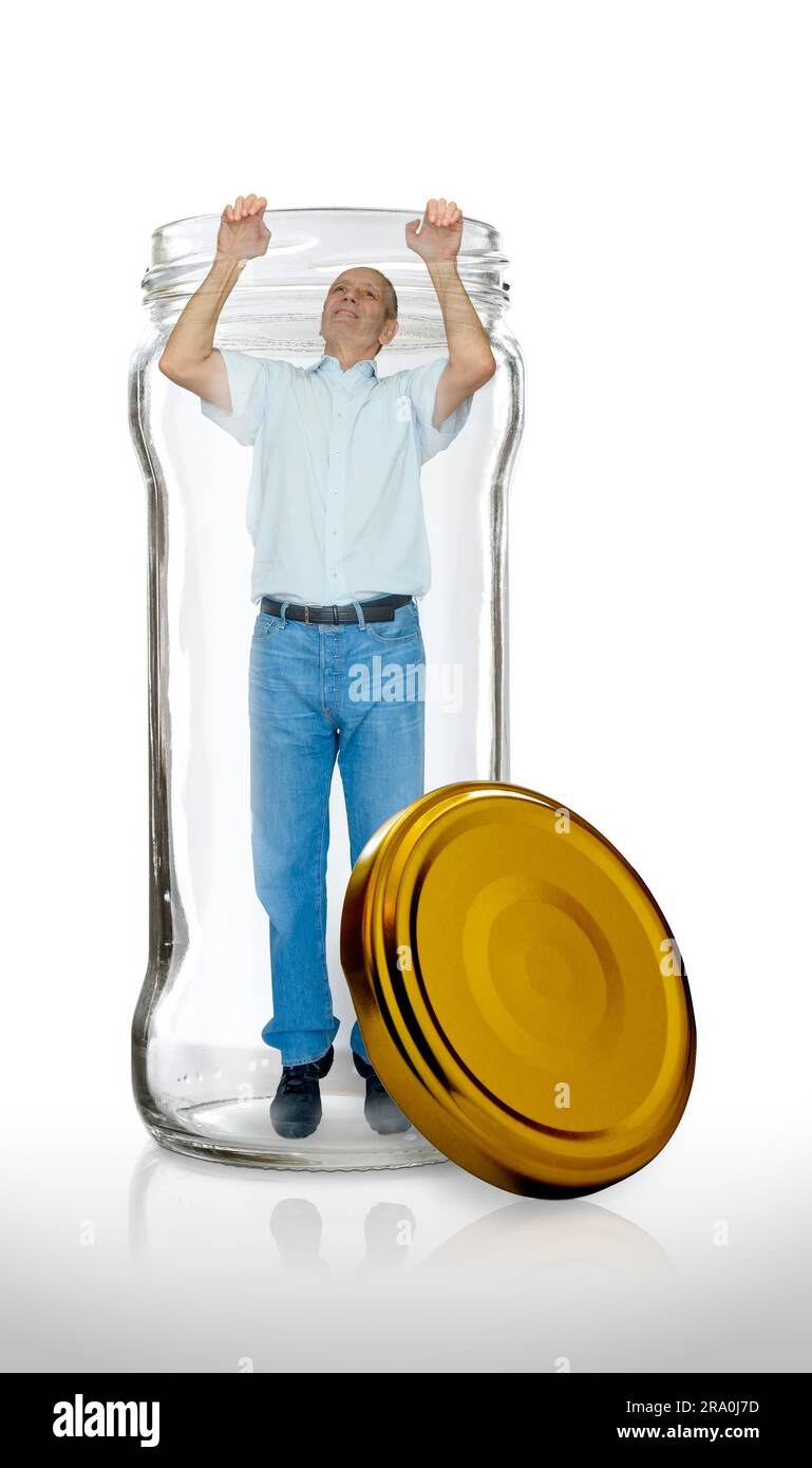 Man escaping hi-res stock photography and images - Alamy