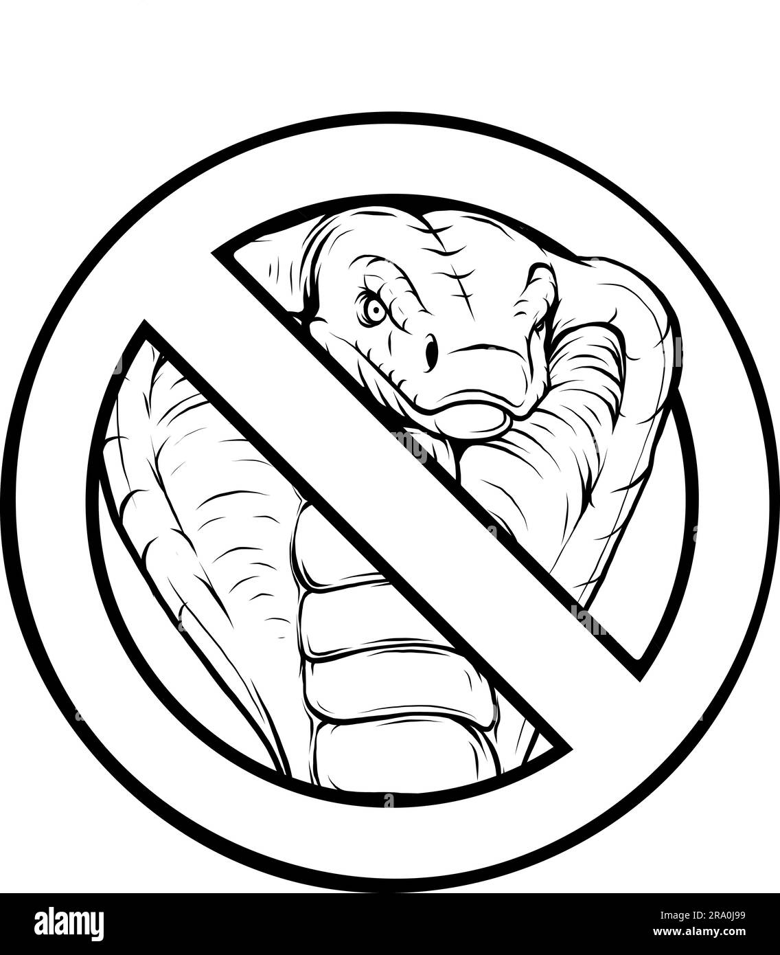 vector illustration of Cobra head in outline Stock Vector Image & Art ...