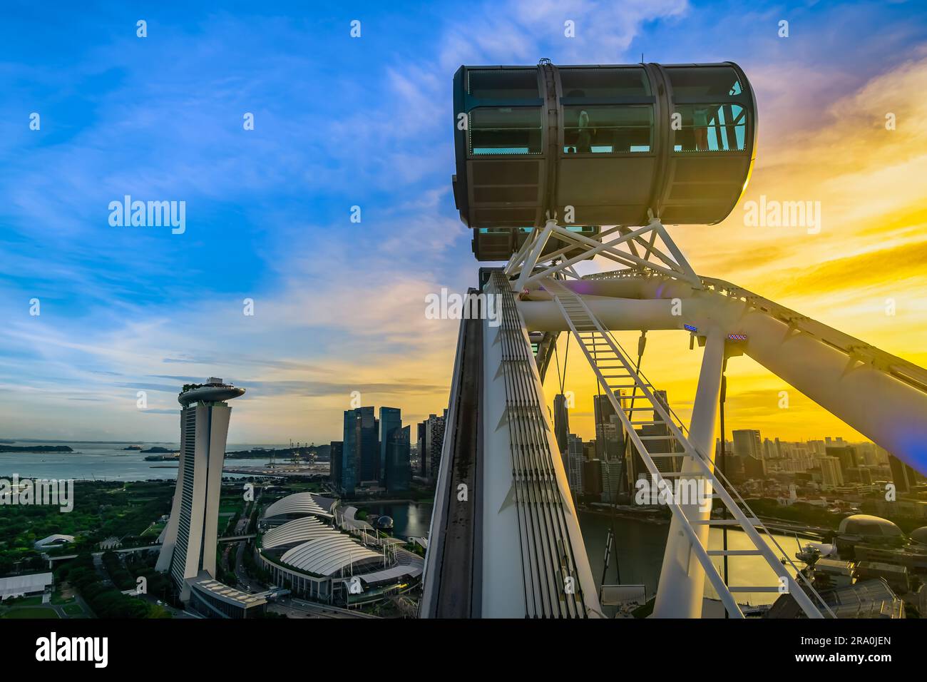 The Singapore Flyer is an observation wheel at the Downtown Core ...