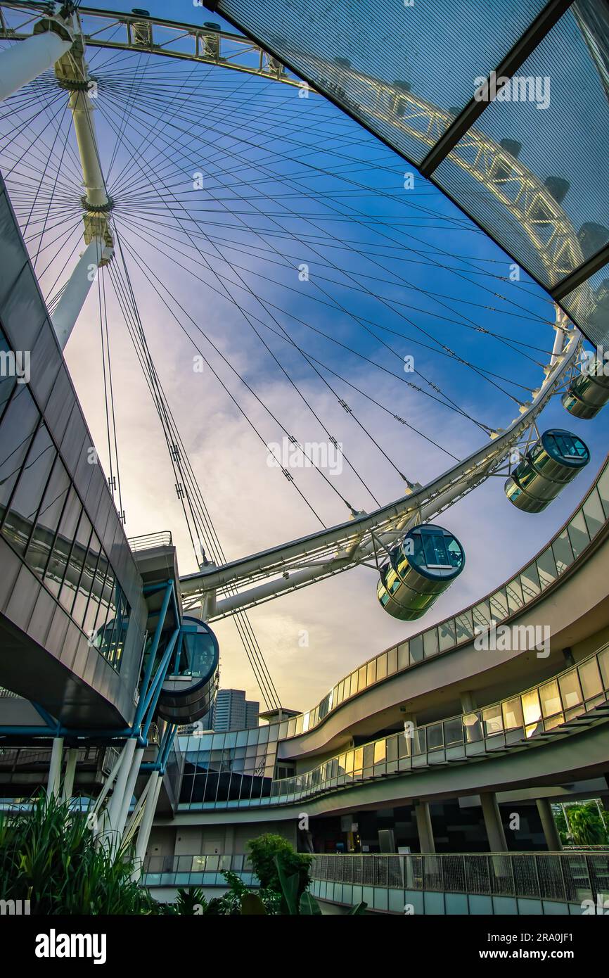 The Singapore Flyer is an observation wheel at the Downtown Core ...