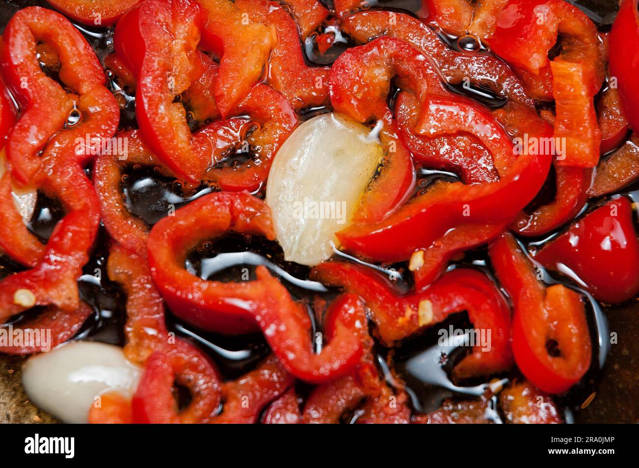 Sweet peppers in tomato sauce hi-res stock photography and images - Alamy