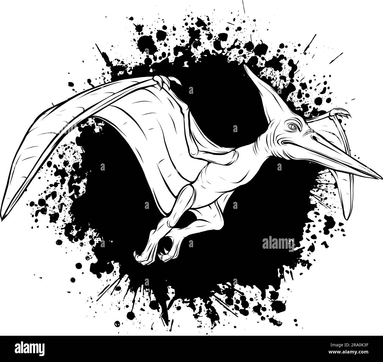 Flying dinosaur clipart Black and White Stock Photos & Images - Alamy