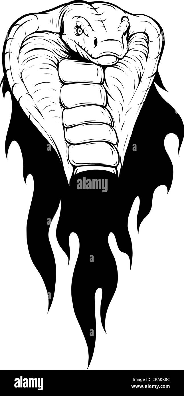 vector illustration of Cobra head in outline Stock Vector Image & Art ...