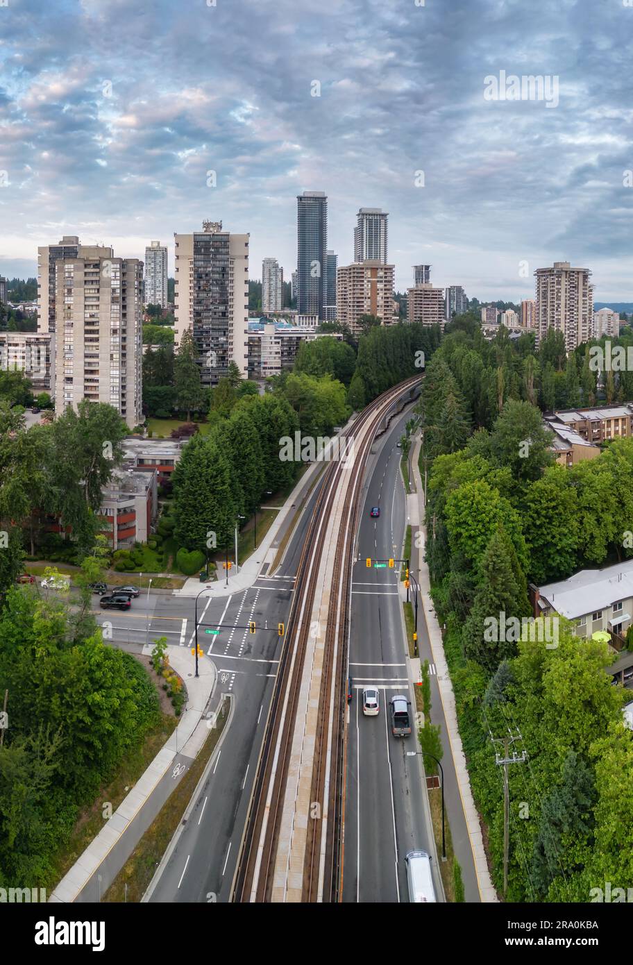 Residential Neighborhood and Apartment Buildings in Suburban City Stock ...