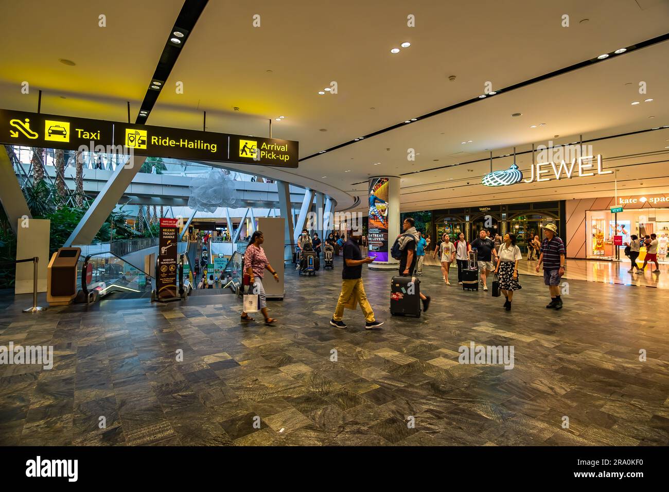 Arrival area in Changi Airport Terminal 1, it is connected to Jewel Changi, Singapore Stock ...