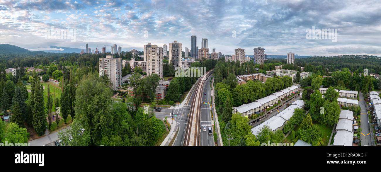 Residential Neighborhood and Apartment Buildings in Suburban City Stock ...