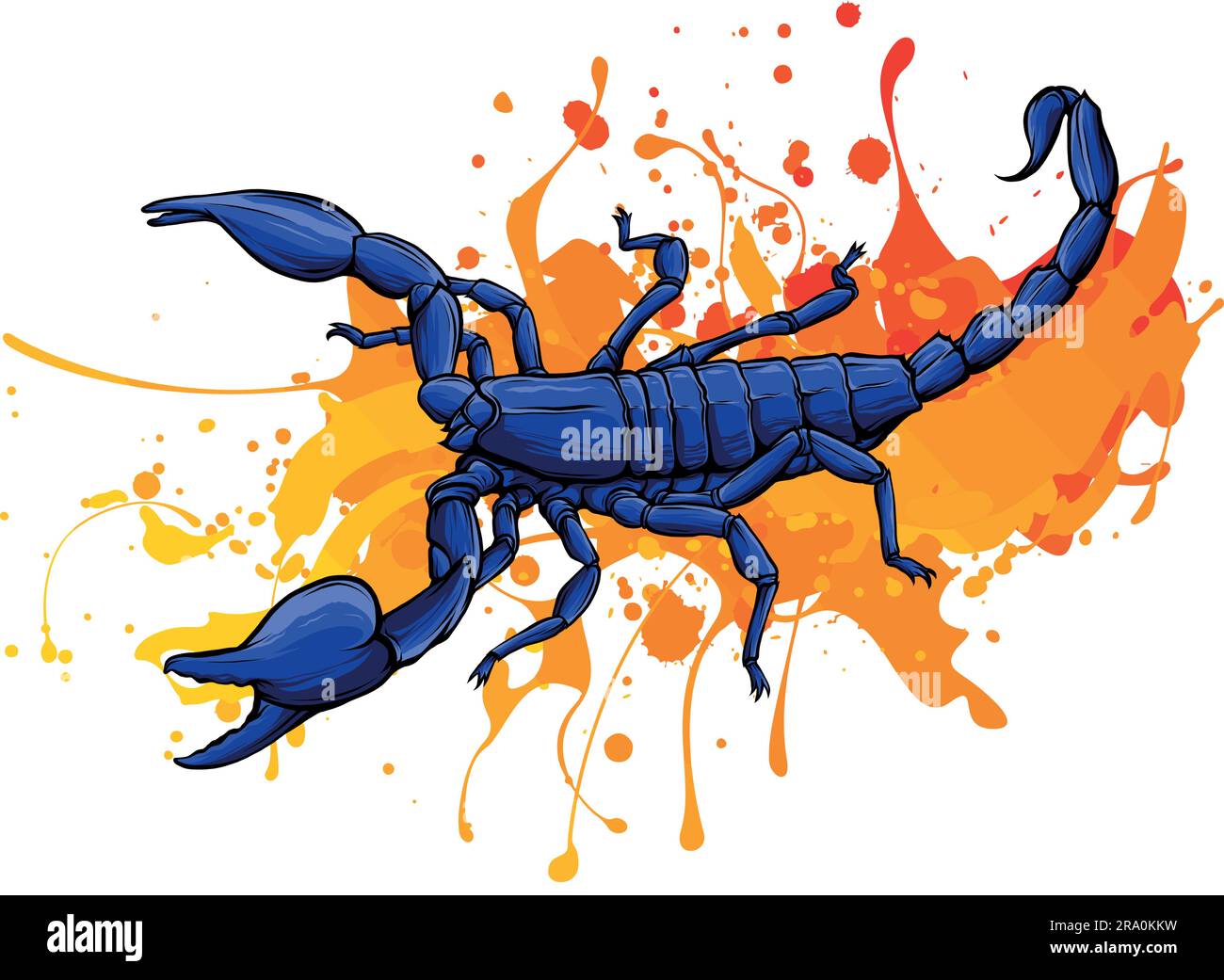 Hand drawing colored scorpion vector illustration design Stock Vector ...