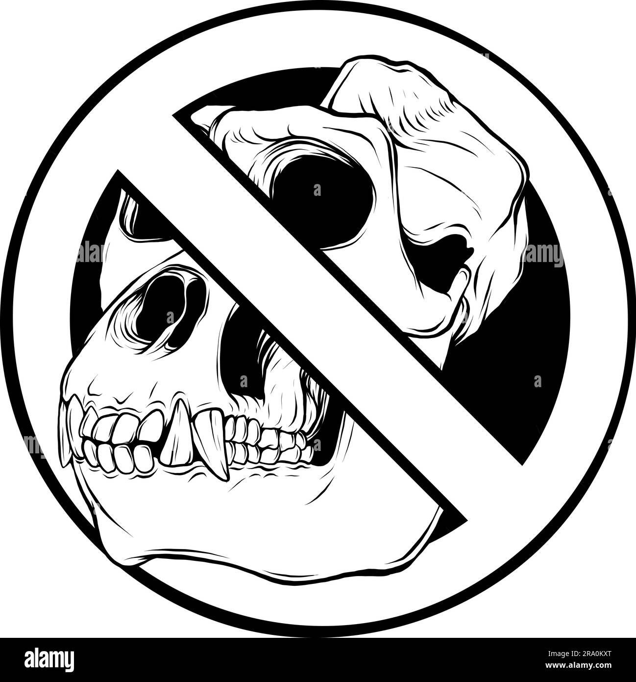 Gorilla monkey skull in black and white outline Stock Vector Image ...