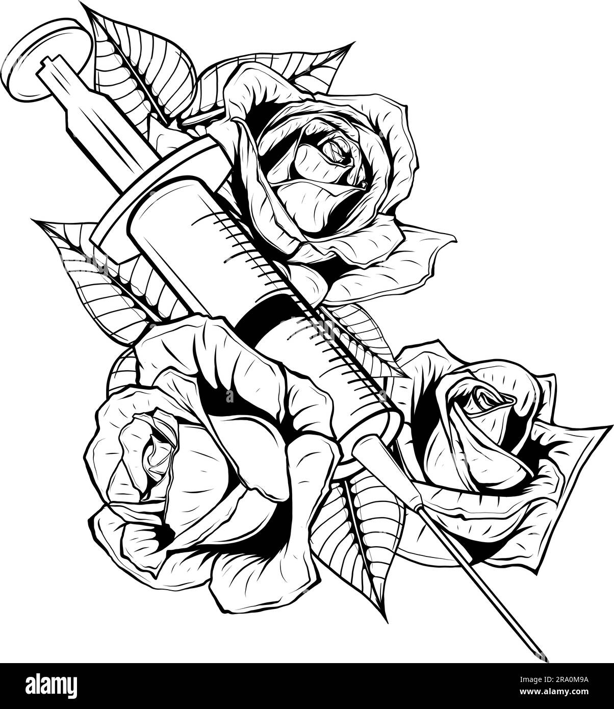 Vaccine syringe icon. Outline vaccine syringe vector Stock Vector Image ...