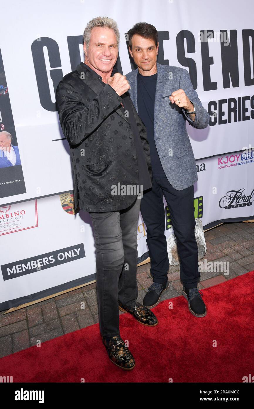 New York, USA. 29th June, 2023. Marin Kove and Ralph Macchio walking ...