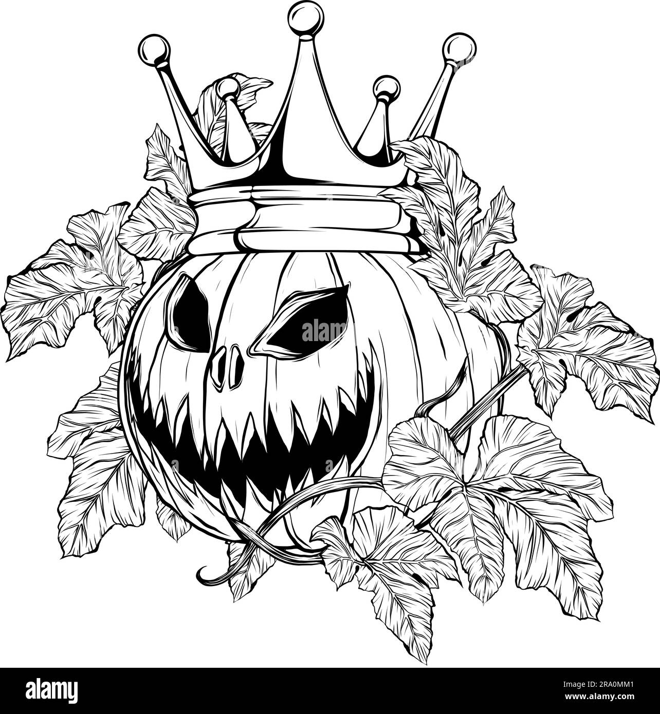 Halloween pumpkin. Vector illustration. Thin line art icon on white ...
