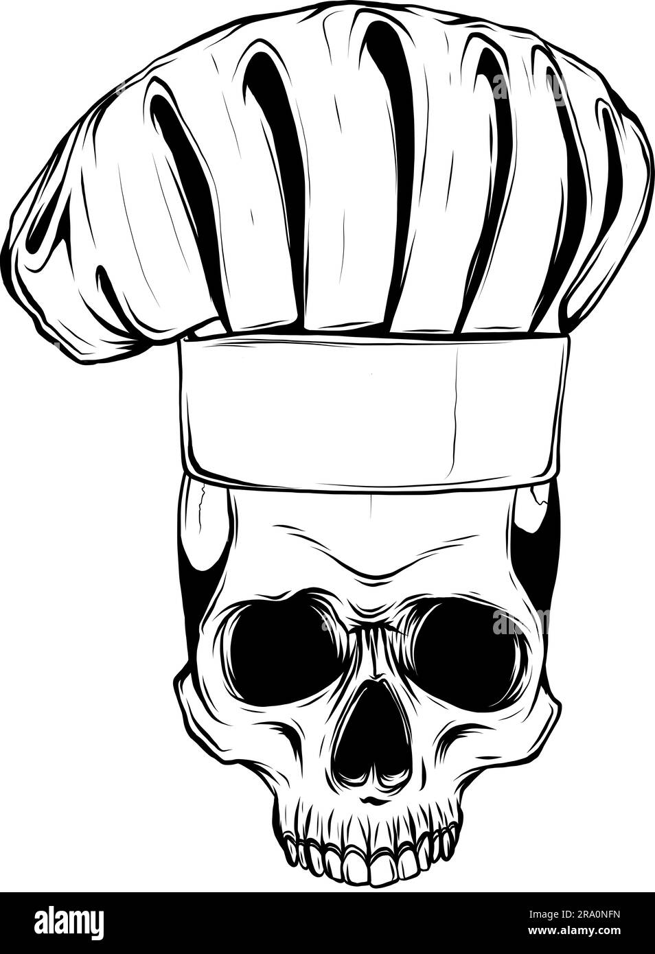 vector illustration of outline human skull design Stock Vector Image ...