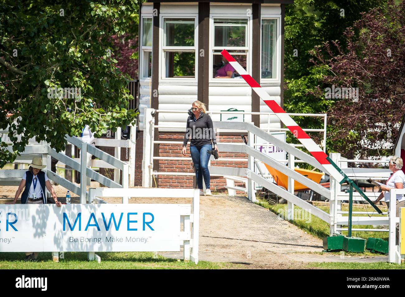 Pauline Watterlot, manager with Team Eye Candy, waits at the In-Gate ...