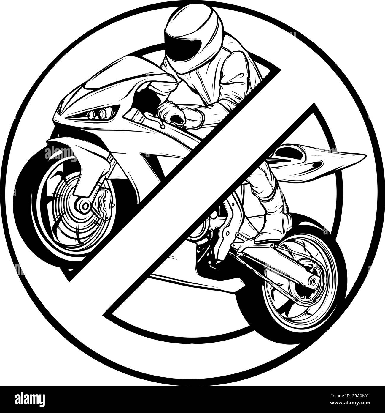 Super bike rider in outline icon vector illustration Stock Vector Image ...