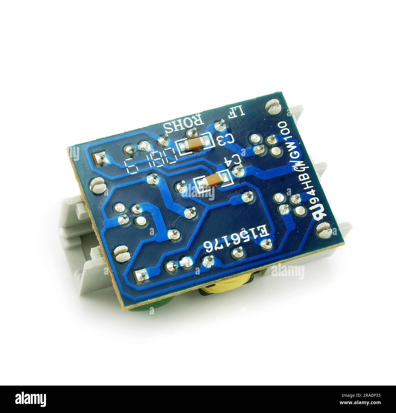 ADSL splitter electric circuit isolated on a white background Stock ...