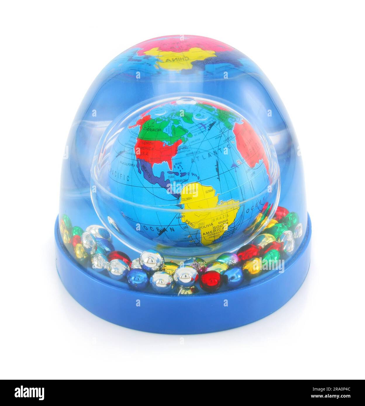 Colored decorative globe isolated on a white background Stock Photo - Alamy