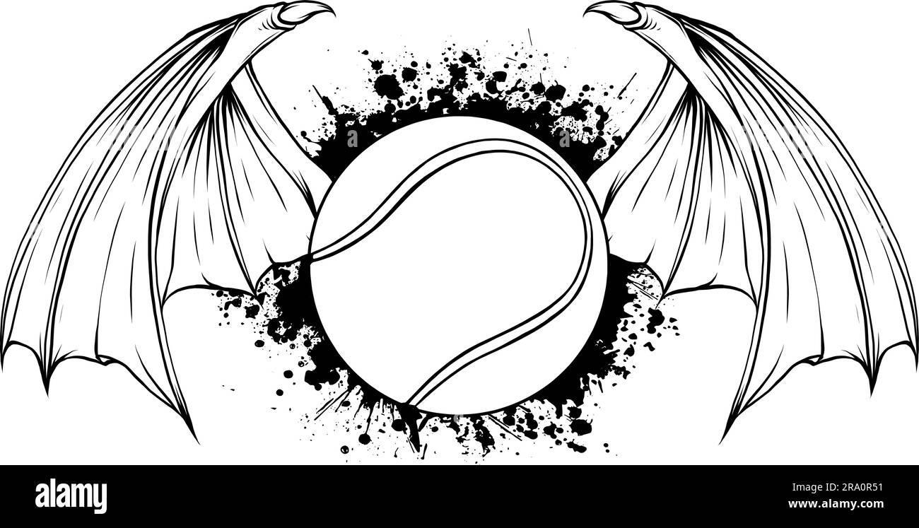 vector illustration of a tennis ball outline Stock Vector Image & Art ...