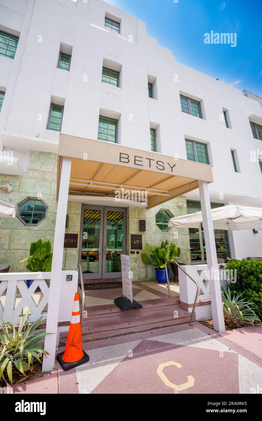 Miami Beach, FL, USA - June 29, 2023: Betsy Hotel Miami Beach Collins ...